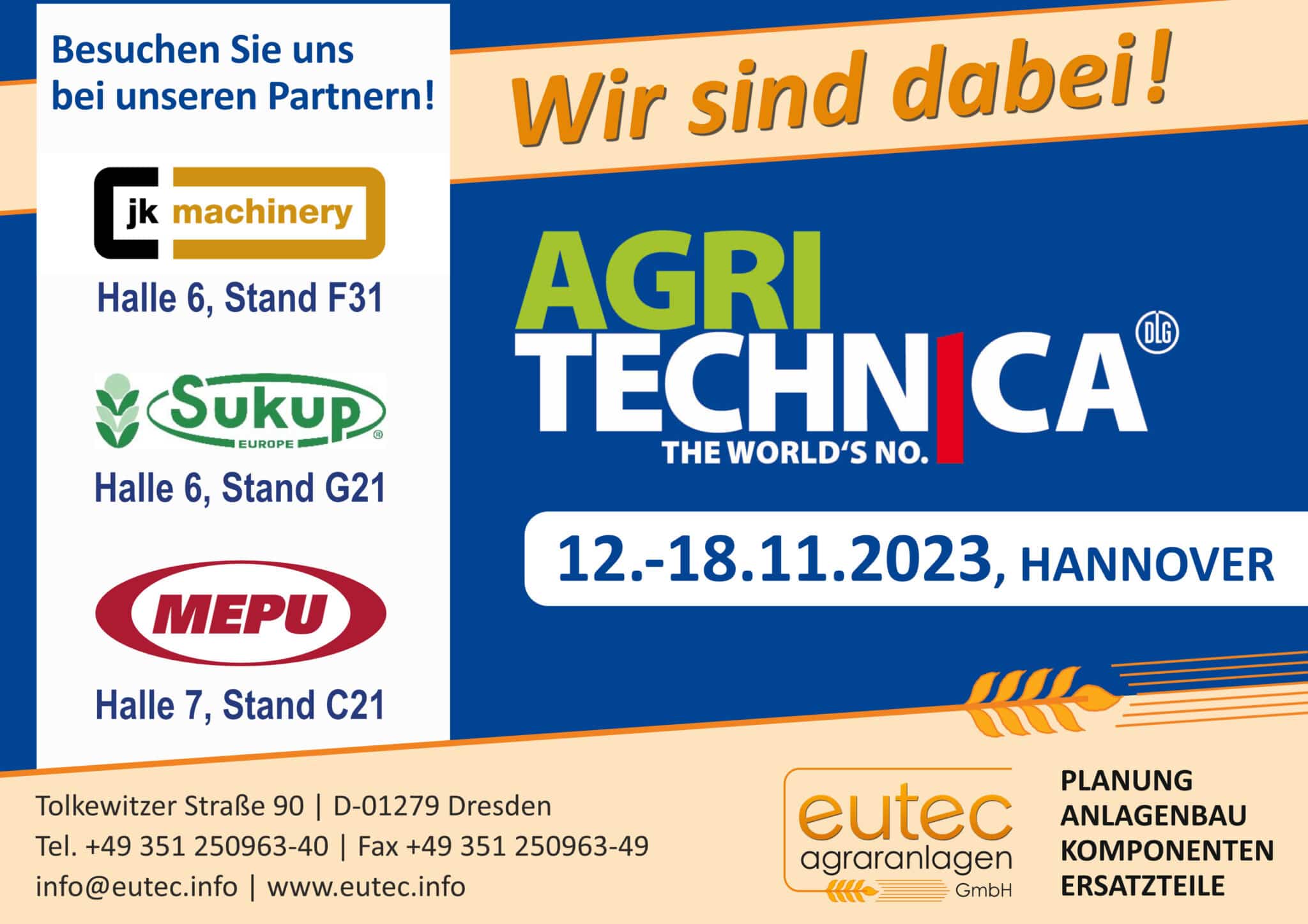 Agritechnica 2023 in Hannover – eutec agraranlagen GmbH
